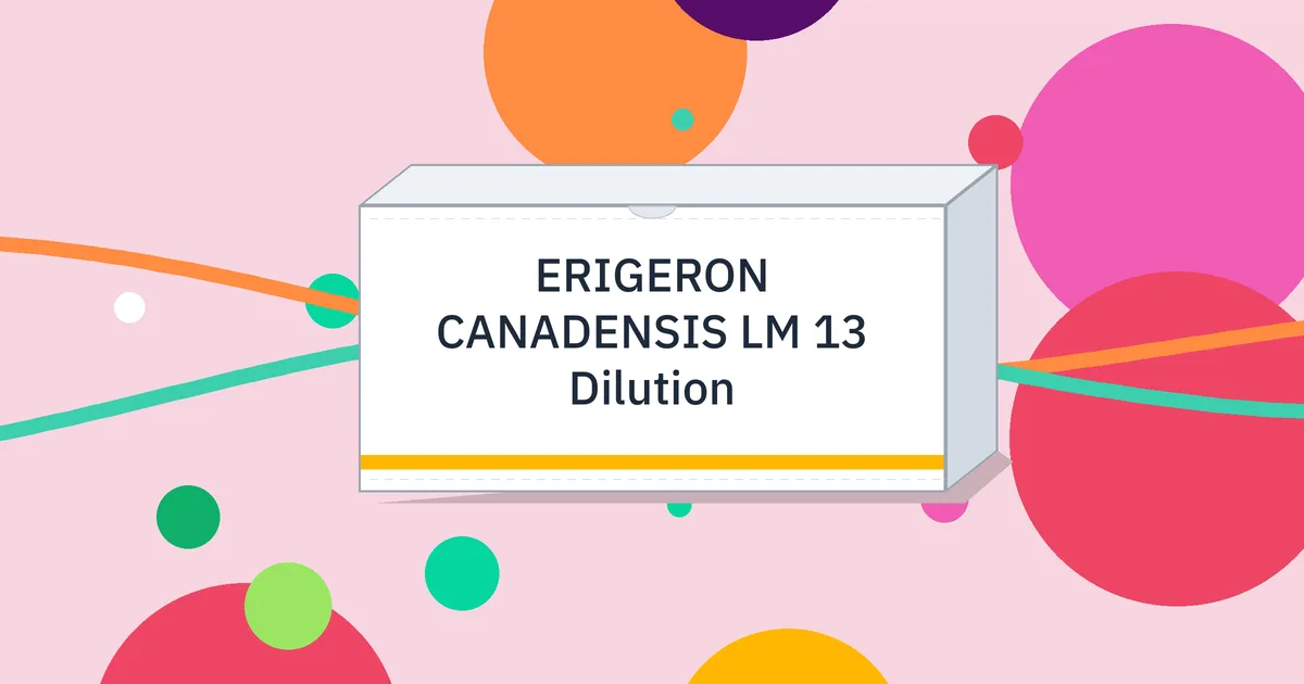 Symbolbild: Packung mit der Aufschrift ERIGERON CANADENSIS LM 13 Dilution (PZN 13478128) – Verfügbarkeit und Bezug in Apotheken in Frankfurt am Main