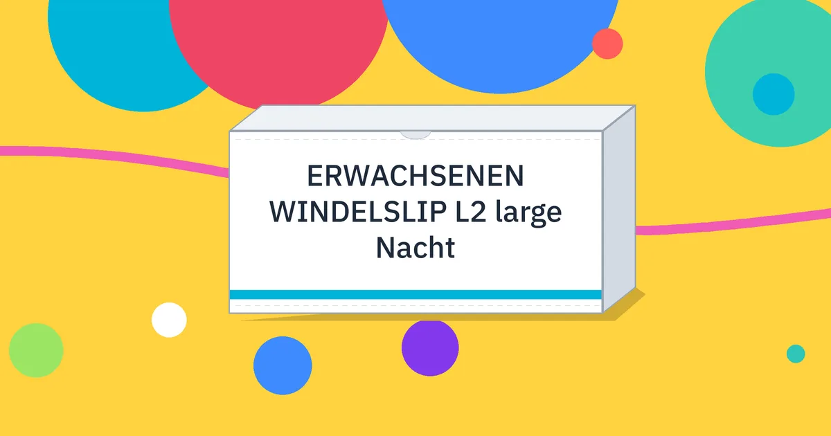 Symbolbild: Packung mit der Aufschrift ERWACHSENEN WINDELSLIP L2 large Nacht (PZN 10544818) – Verfügbarkeit und Bezug in Apotheken in Frankfurt am Main