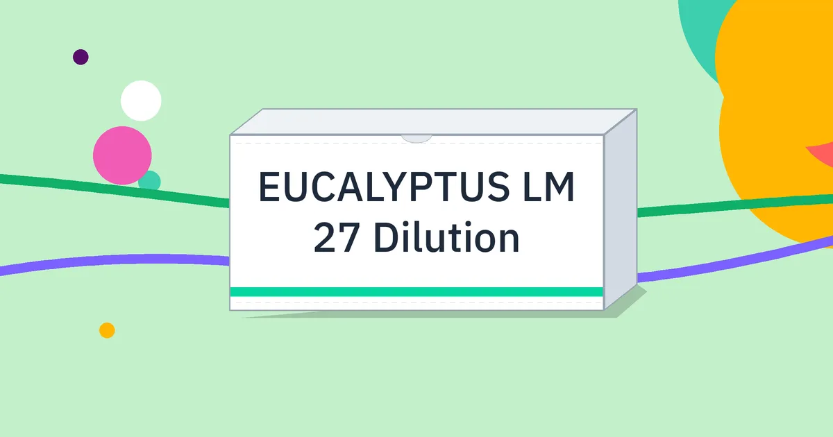 Symbolbild: Packung mit der Aufschrift EUCALYPTUS LM 27 Dilution (PZN 12845487) – Verfügbarkeit und Bezug in Apotheken in Frankfurt am Main