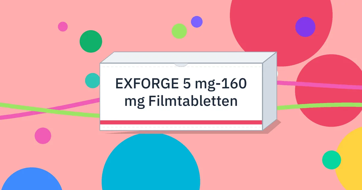 Symbolbild: Packung mit der Aufschrift EXFORGE 5 mg-160 mg Filmtabletten (PZN 00581391) – Verfügbarkeit und Bezug in Apotheken in Frankfurt am Main