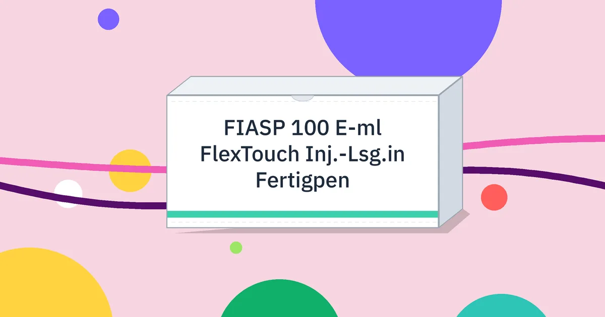 Symbolbild: Packung mit der Aufschrift FIASP 100 E-ml FlexTouch Inj.-Lsg.in Fertigpen (PZN 13830022) – Verfügbarkeit und Bezug in Apotheken in Frankfurt am Main