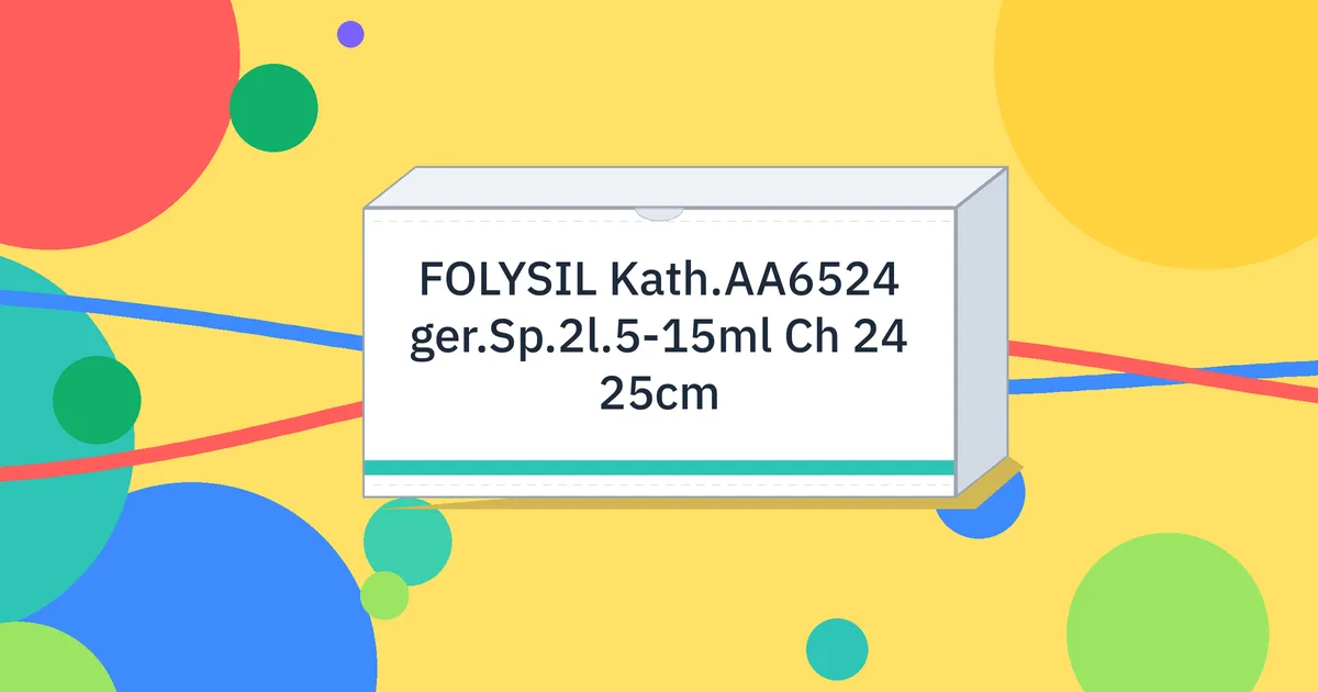 Symbolbild: Packung mit der Aufschrift FOLYSIL Kath.AA6524 ger.Sp.2l.5-15ml Ch 24 25cm (PZN 00151845) – Verfügbarkeit und Bezug in Apotheken in Frankfurt am Main