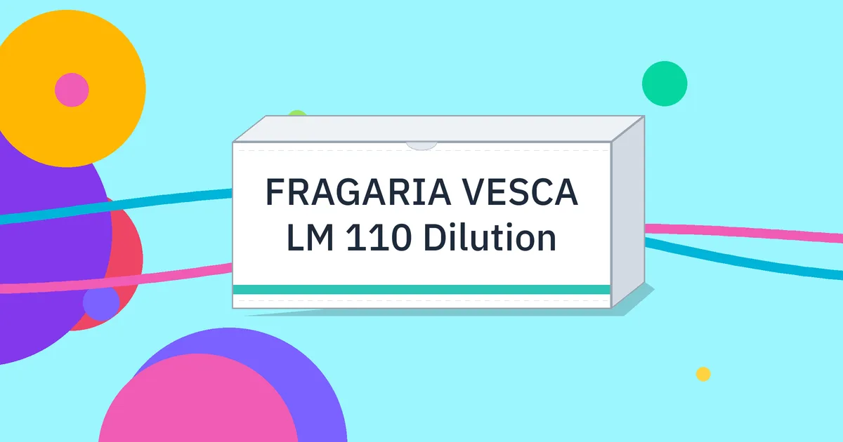 Symbolbild: Packung mit der Aufschrift FRAGARIA VESCA LM 110 Dilution (PZN 13490945) – Verfügbarkeit und Bezug in Apotheken in Frankfurt am Main
