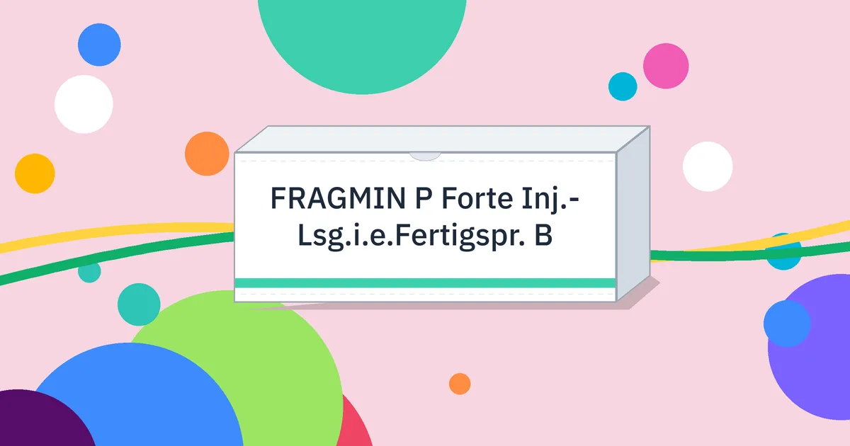 Symbolbild: Packung mit der Aufschrift FRAGMIN P Forte Inj.-Lsg.i.e.Fertigspr. B (PZN 02753726) – Verfügbarkeit und Bezug in Apotheken in Frankfurt am Main