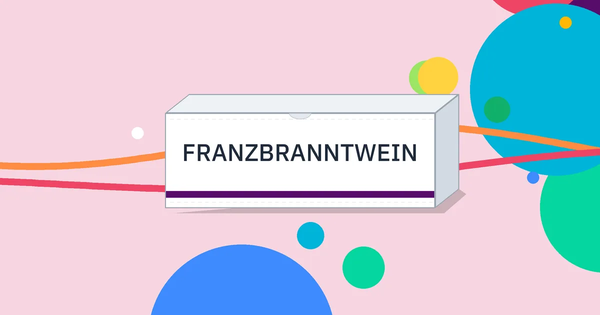 Symbolbild: Packung mit der Aufschrift FRANZBRANNTWEIN (PZN 12635666) – Verfügbarkeit und Bezug in Apotheken in Frankfurt am Main