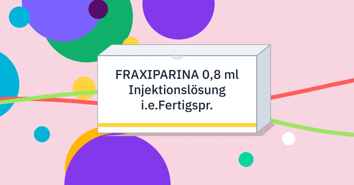 Symbolbild: Packung mit der Aufschrift FRAXIPARINA 0,8 ml Injektionslösung i.e.Fertigspr. (PZN 00929345) – Verfügbarkeit und Bezug in Apotheken in Frankfurt am Main