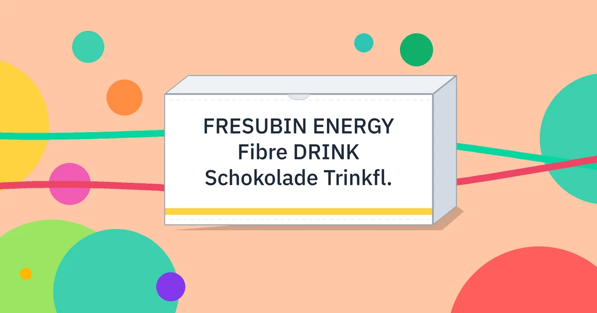 Symbolbild: Packung mit der Aufschrift FRESUBIN ENERGY Fibre DRINK Schokolade Trinkfl. (PZN 19372951) – Verfügbarkeit und Bezug in Apotheken in Frankfurt am Main