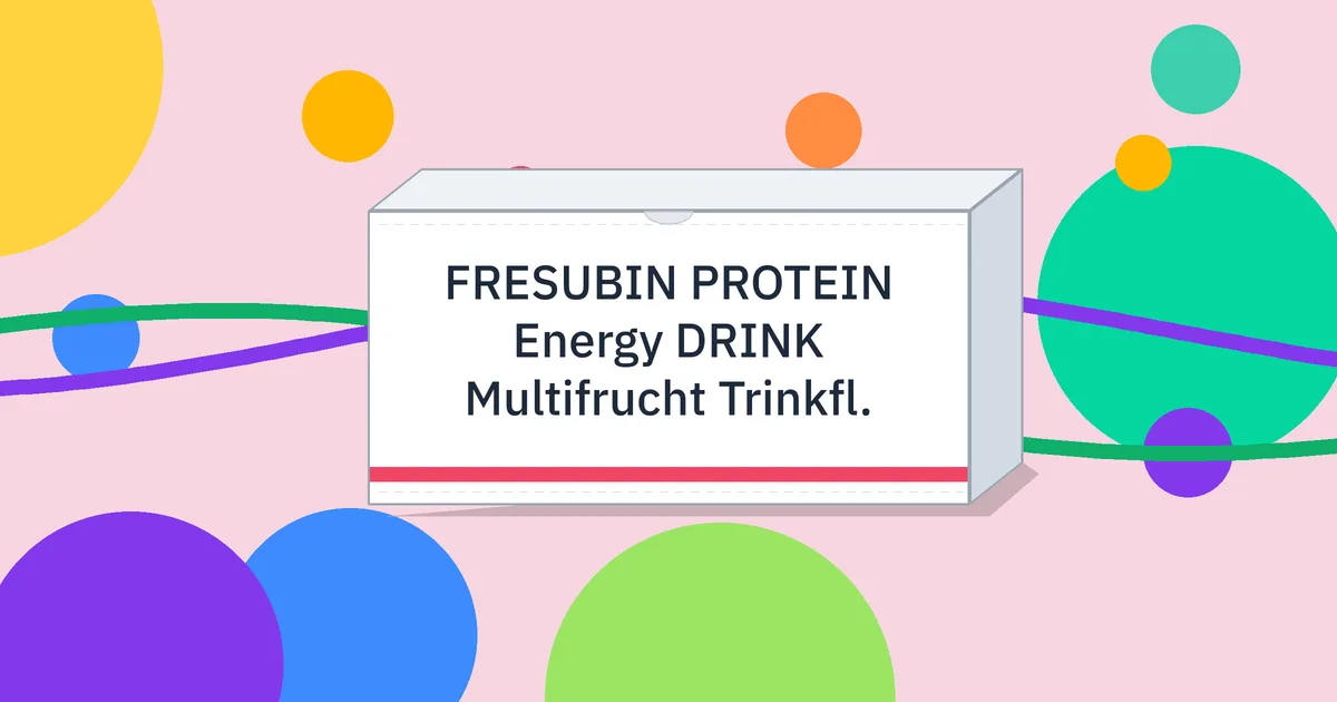 Symbolbild: Packung mit der Aufschrift FRESUBIN PROTEIN Energy DRINK Multifrucht Trinkfl. (PZN 06698800) – Verfügbarkeit und Bezug in Apotheken in Frankfurt am Main