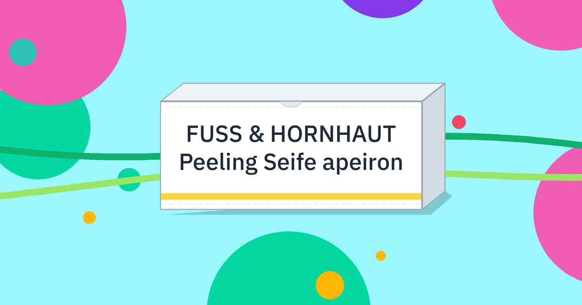 Symbolbild: Packung mit der Aufschrift FUSS & HORNHAUT Peeling Seife apeiron (PZN 12468493) – Verfügbarkeit und Bezug in Apotheken in Frankfurt am Main