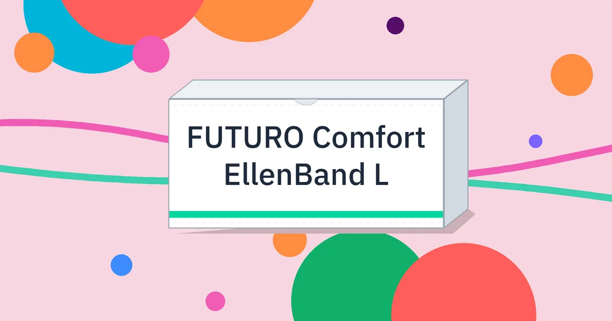 Symbolbild: Packung mit der Aufschrift FUTURO Comfort EllenBand L (PZN 06825842) – Verfügbarkeit und Bezug in Apotheken in Frankfurt am Main