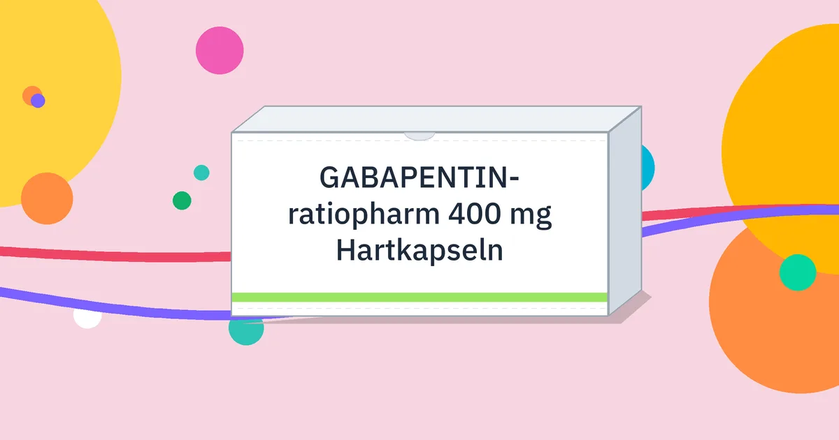 Symbolbild: Packung mit der Aufschrift GABAPENTIN-ratiopharm 400 mg Hartkapseln (PZN 04120043) – Verfügbarkeit und Bezug in Apotheken in Frankfurt am Main