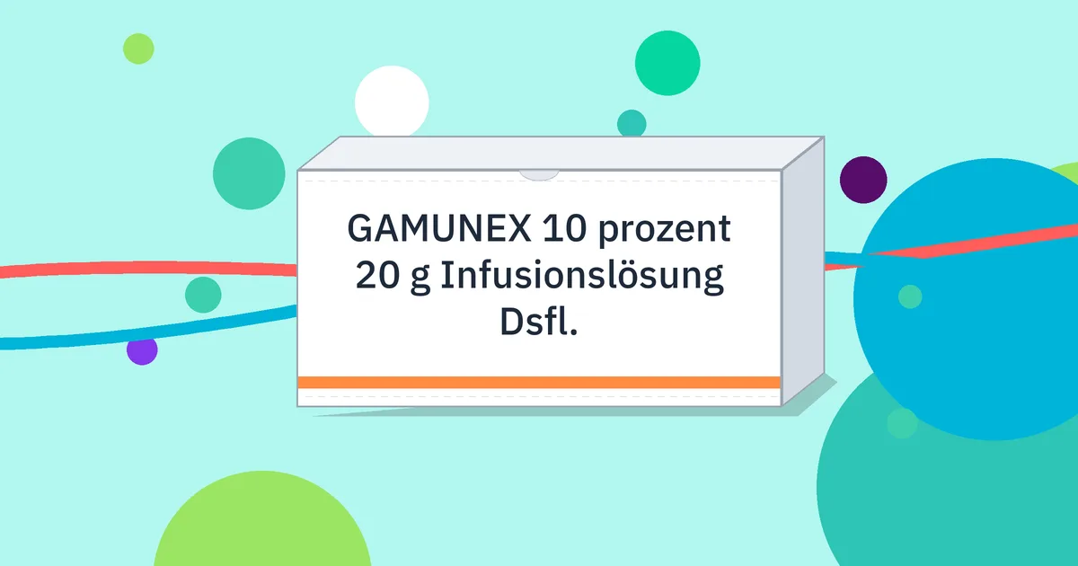 Symbolbild: Packung mit der Aufschrift GAMUNEX 10 prozent 20 g Infusionslösung Dsfl. (PZN 09717053) – Verfügbarkeit und Bezug in Apotheken in Frankfurt am Main