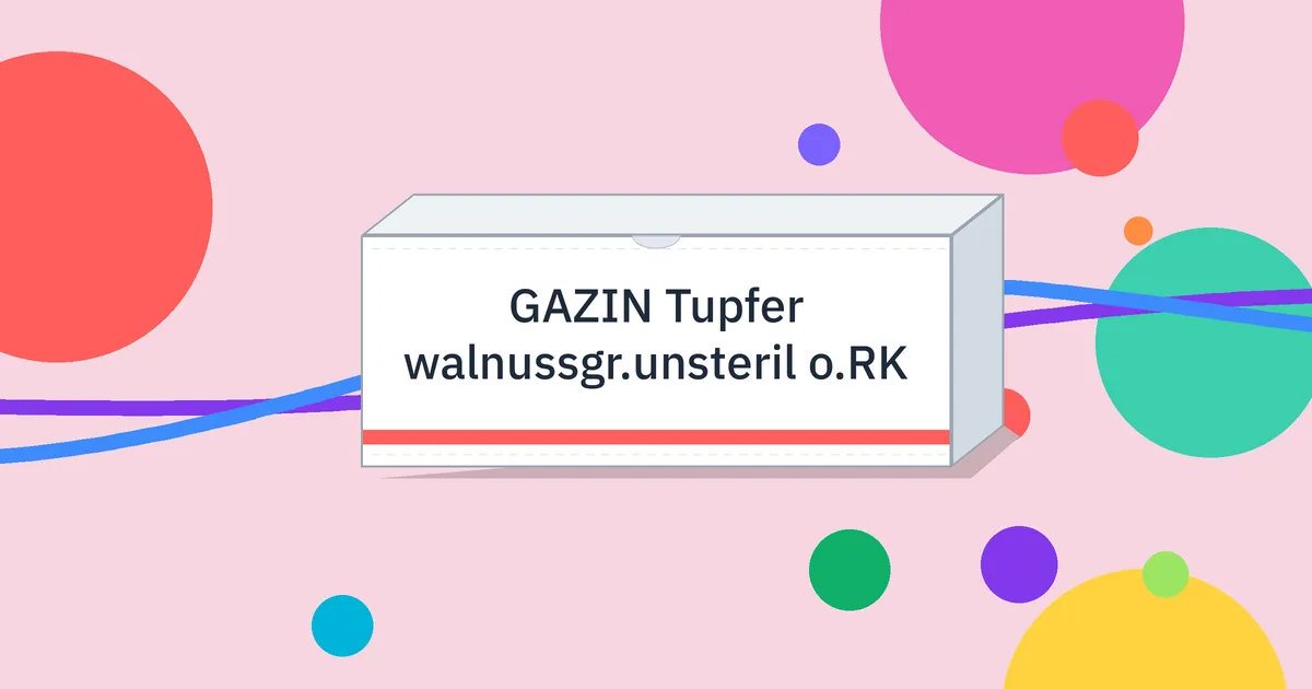 Symbolbild: Packung mit der Aufschrift GAZIN Tupfer walnussgr.unsteril o.RK (PZN 01368972) – Verfügbarkeit und Bezug in Apotheken in Frankfurt am Main