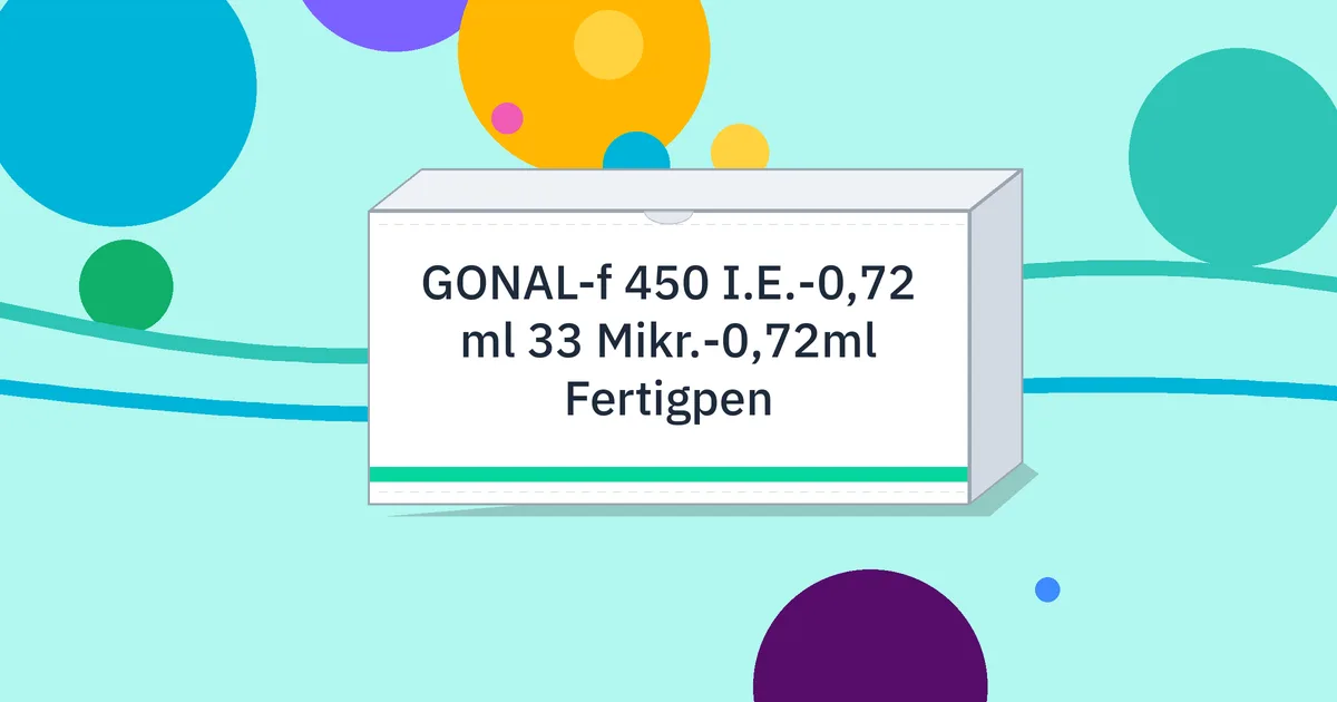 Symbolbild: Packung mit der Aufschrift GONAL-f 450 I.E.-0,72 ml 33 Mikr.-0,72ml Fertigpen (PZN 19416631) – Verfügbarkeit und Bezug in Apotheken in Frankfurt am Main