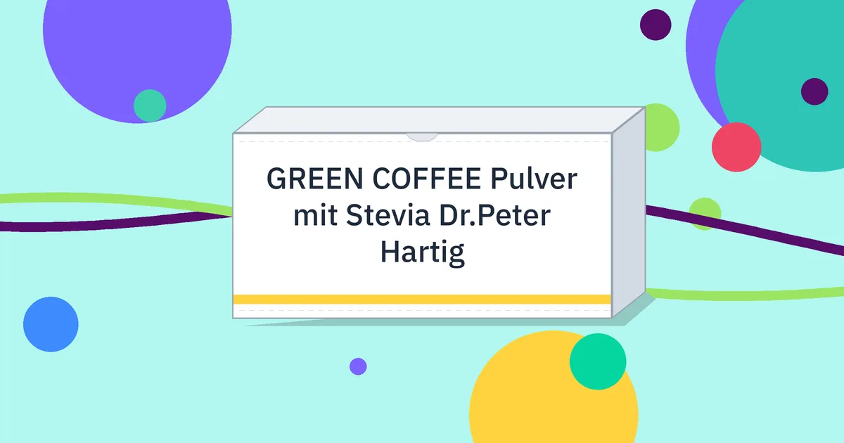 Symbolbild: Packung mit der Aufschrift GREEN COFFEE Pulver mit Stevia Dr.Peter Hartig (PZN 00227614) – Verfügbarkeit und Bezug in Apotheken in Frankfurt am Main