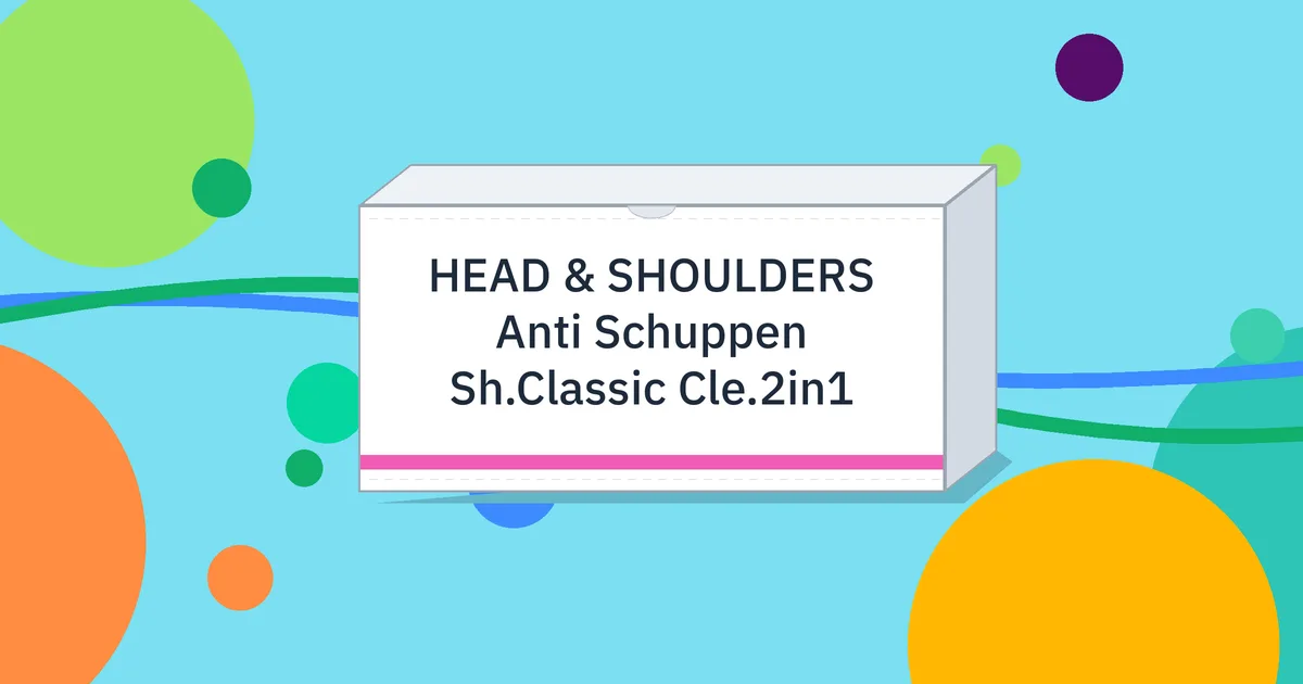 Symbolbild: Packung mit der Aufschrift HEAD & SHOULDERS Anti Schuppen Sh.Classic Cle.2in1 (PZN 04620828) – Verfügbarkeit und Bezug in Apotheken in Frankfurt am Main
