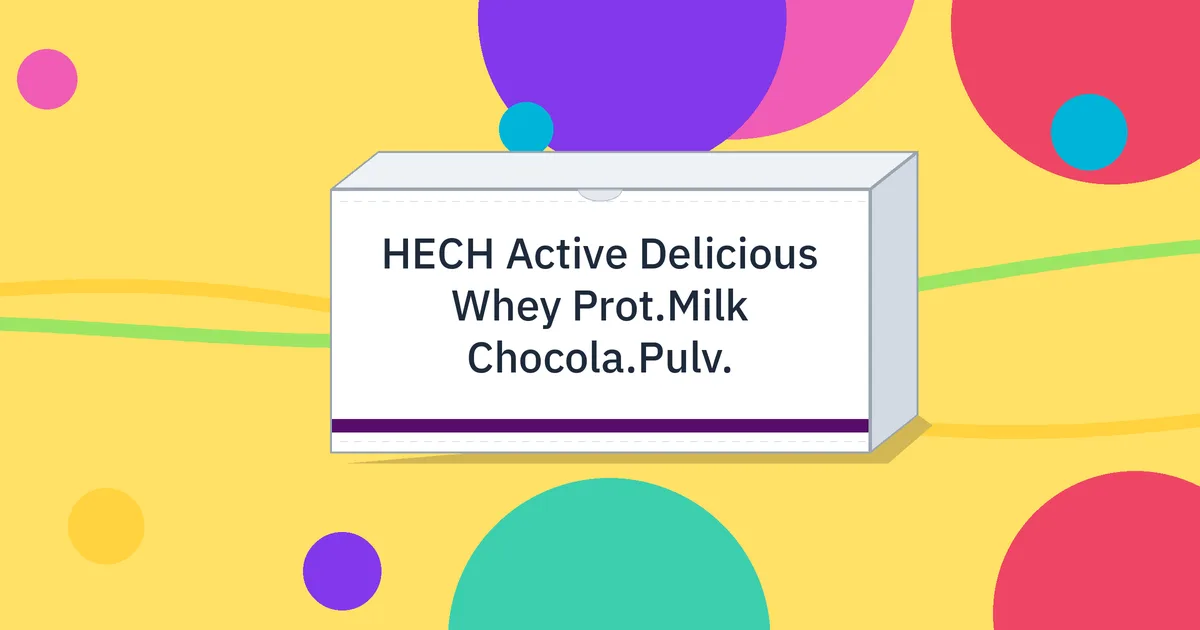 Symbolbild: Packung mit der Aufschrift HECH Active Delicious Whey Prot.Milk Chocola.Pulv. (PZN 07091313) – Verfügbarkeit und Bezug in Apotheken in Frankfurt am Main