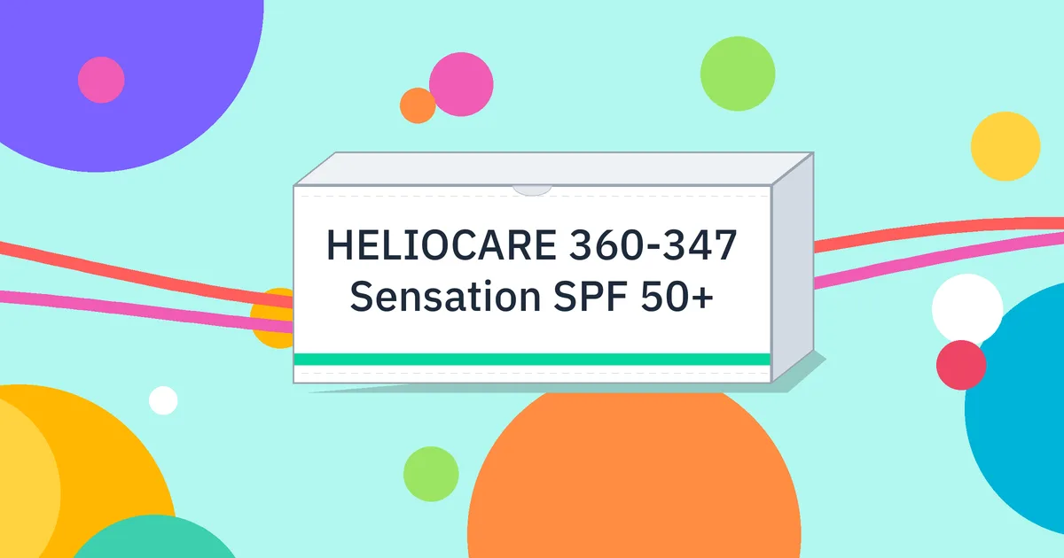 Symbolbild: Packung mit der Aufschrift HELIOCARE 360-347 Sensation SPF 50+ (PZN 19659799) – Verfügbarkeit und Bezug in Apotheken in Frankfurt am Main