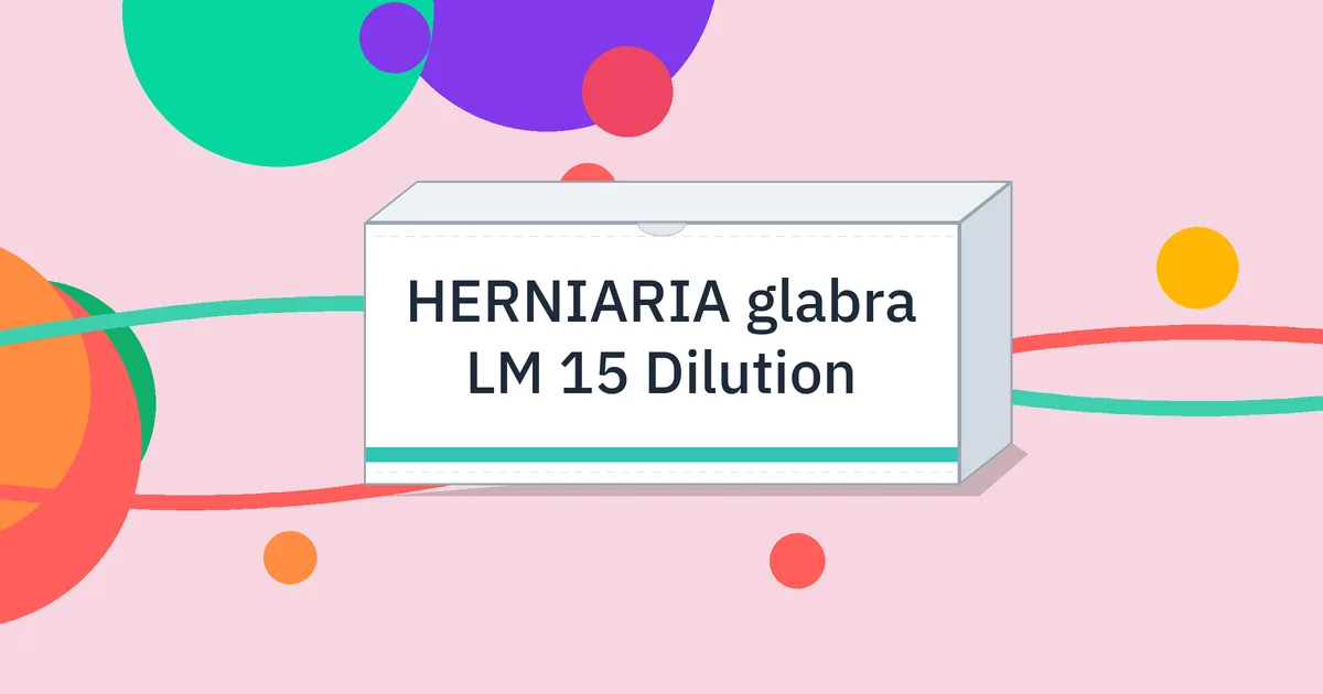 Symbolbild: Packung mit der Aufschrift HERNIARIA glabra LM 15 Dilution (PZN 13553054) – Verfügbarkeit und Bezug in Apotheken in Frankfurt am Main