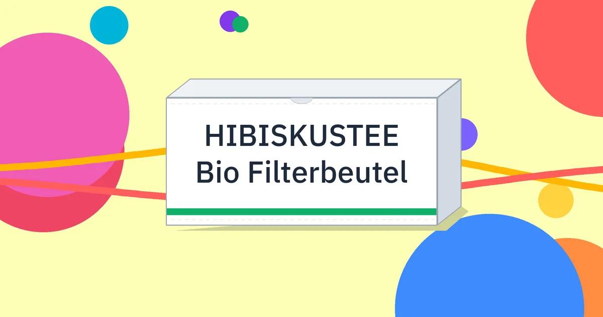 Symbolbild: Packung mit der Aufschrift HIBISKUSTEE Bio Filterbeutel (PZN 10932093) – Verfügbarkeit und Bezug in Apotheken in Frankfurt am Main
