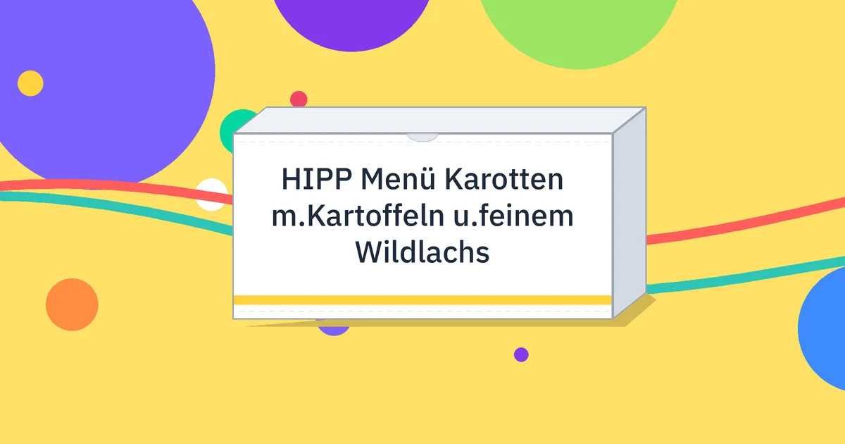 Symbolbild: Packung mit der Aufschrift HIPP Menü Karotten m.Kartoffeln u.feinem Wildlachs (PZN 01325514) – Verfügbarkeit und Bezug in Apotheken in Frankfurt am Main
