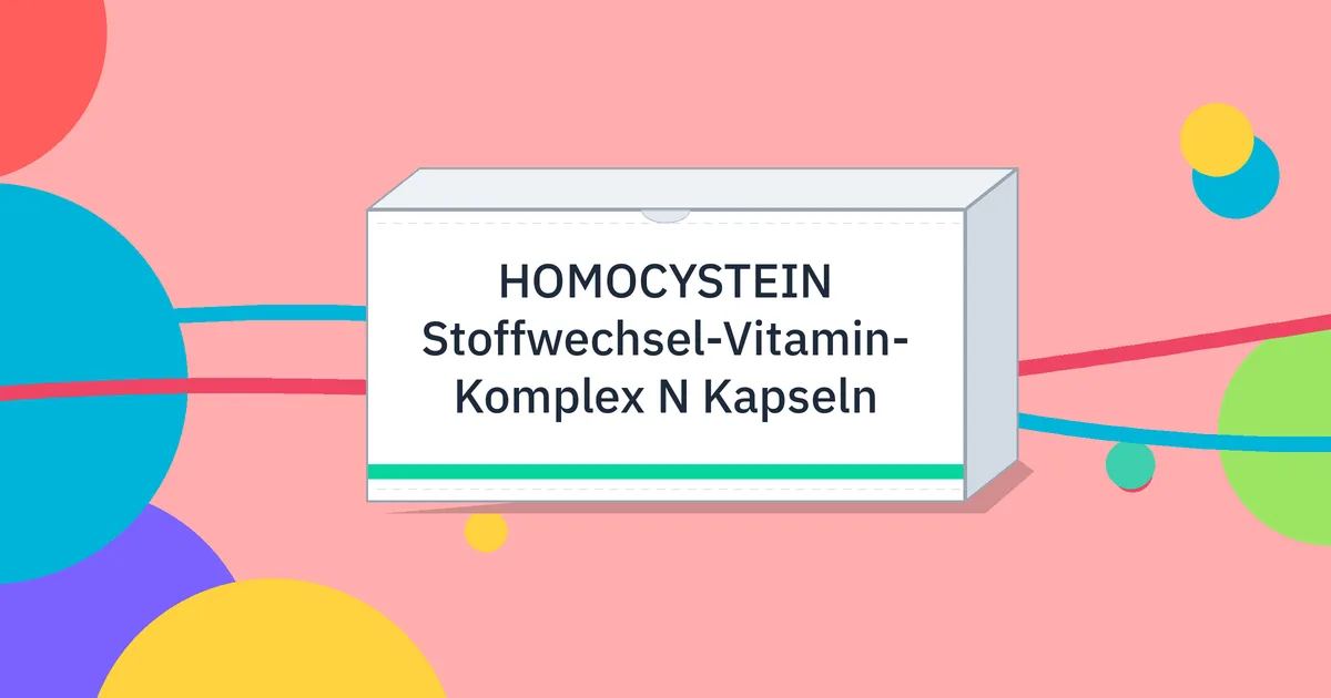 Symbolbild: Packung mit der Aufschrift HOMOCYSTEIN Stoffwechsel-Vitamin-Komplex N Kapseln (PZN 12569099) – Verfügbarkeit und Bezug in Apotheken in Frankfurt am Main