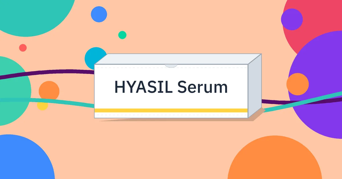 Symbolbild: Packung mit der Aufschrift HYASIL Serum (PZN 11512625) – Verfügbarkeit und Bezug in Apotheken in Frankfurt am Main