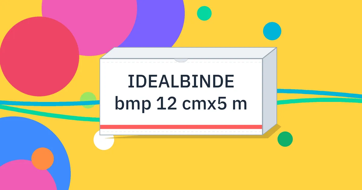Symbolbild: Packung mit der Aufschrift IDEALBINDE bmp 12 cmx5 m (PZN 04589231) – Verfügbarkeit und Bezug in Apotheken in Frankfurt am Main