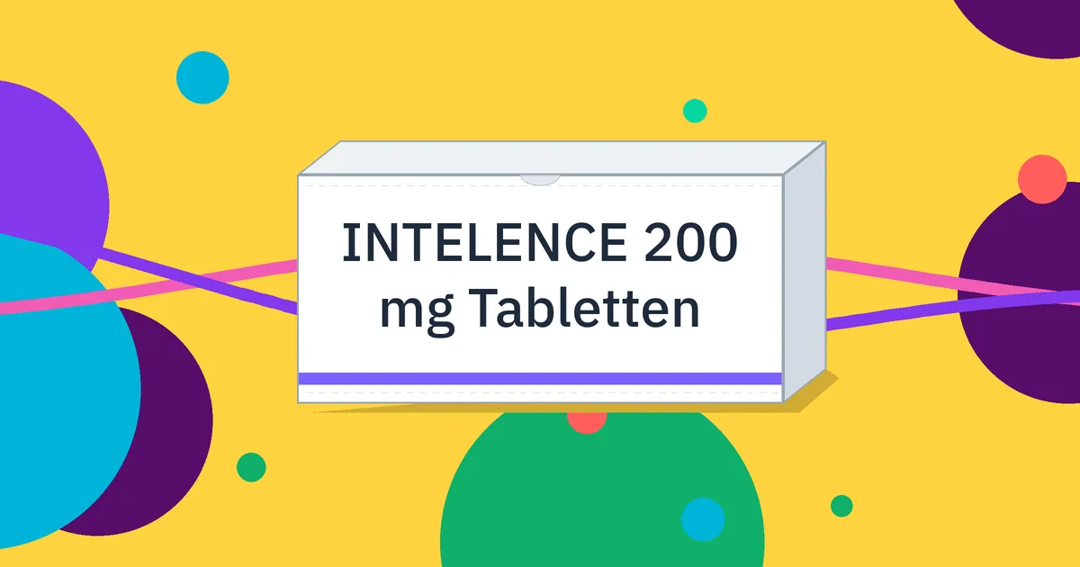 Symbolbild: Packung mit der Aufschrift INTELENCE 200 mg Tabletten (PZN 10252062) – Verfügbarkeit und Bezug in Apotheken in Frankfurt am Main