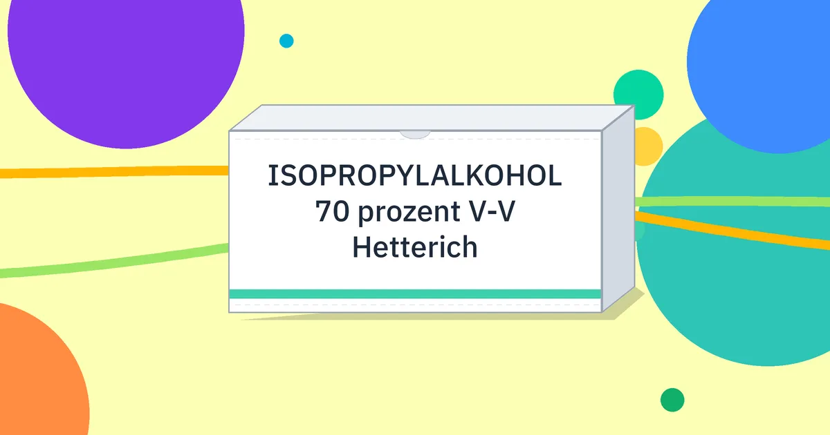 Symbolbild: Packung mit der Aufschrift ISOPROPYLALKOHOL 70 prozent V-V Hetterich (PZN 04769708) – Verfügbarkeit und Bezug in Apotheken in Frankfurt am Main