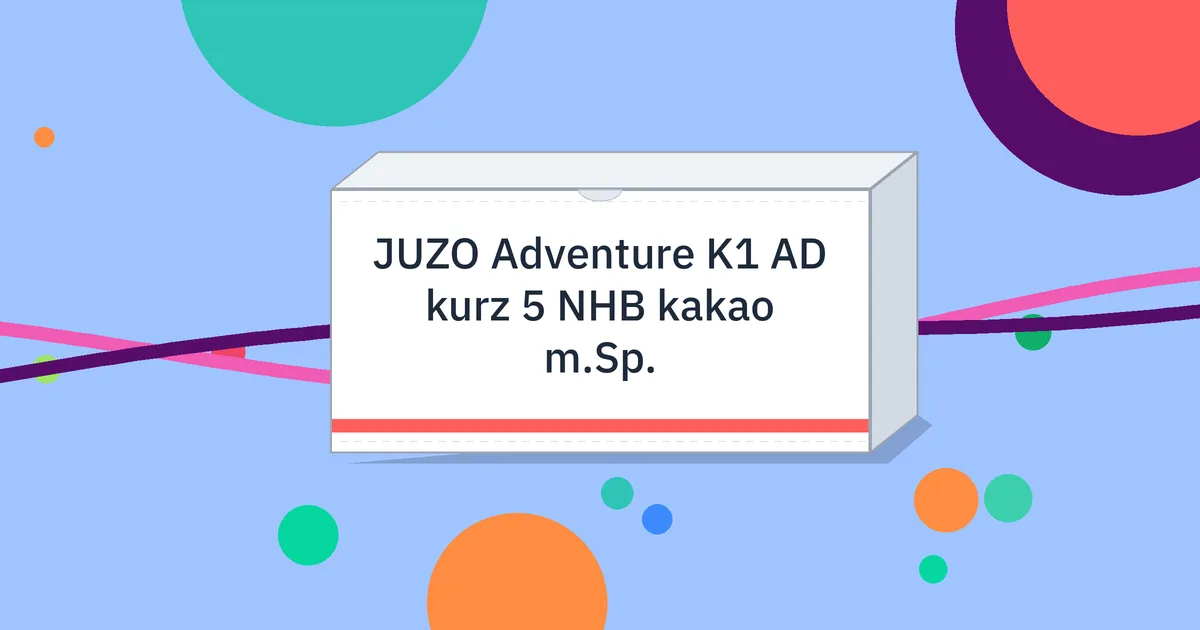 Symbolbild: Packung mit der Aufschrift JUZO Adventure K1 AD kurz 5 NHB kakao m.Sp. (PZN 14975254) – Verfügbarkeit und Bezug in Apotheken in Frankfurt am Main