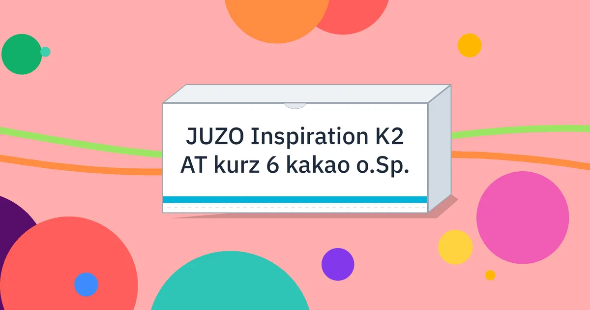 Symbolbild: Packung mit der Aufschrift JUZO Inspiration K2 AT kurz 6 kakao o.Sp. (PZN 14931624) – Verfügbarkeit und Bezug in Apotheken in Frankfurt am Main