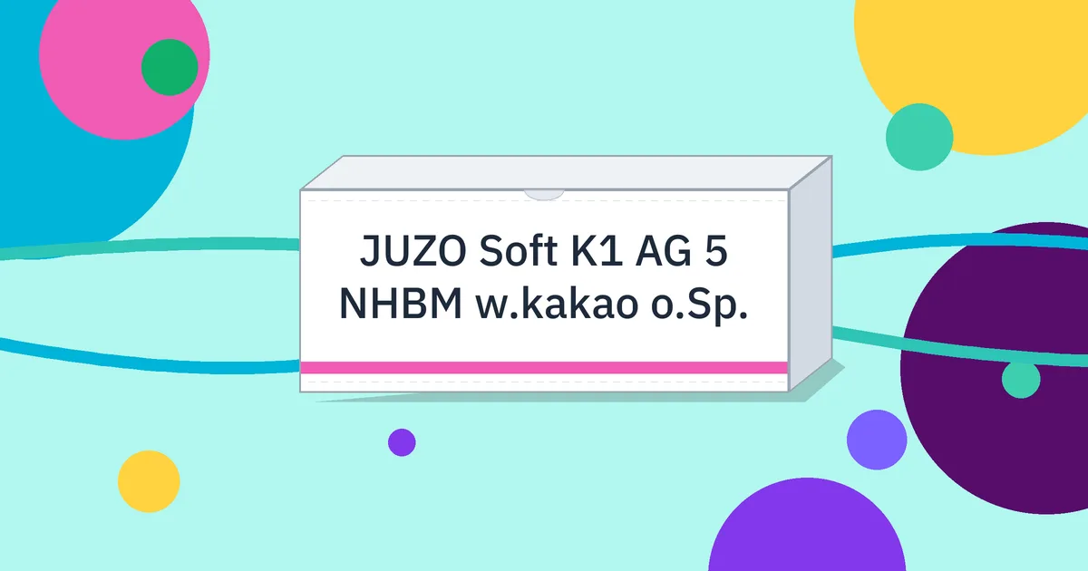 Symbolbild: Packung mit der Aufschrift JUZO Soft K1 AG 5 NHBM w.kakao o.Sp. (PZN 14998982) – Verfügbarkeit und Bezug in Apotheken in Frankfurt am Main
