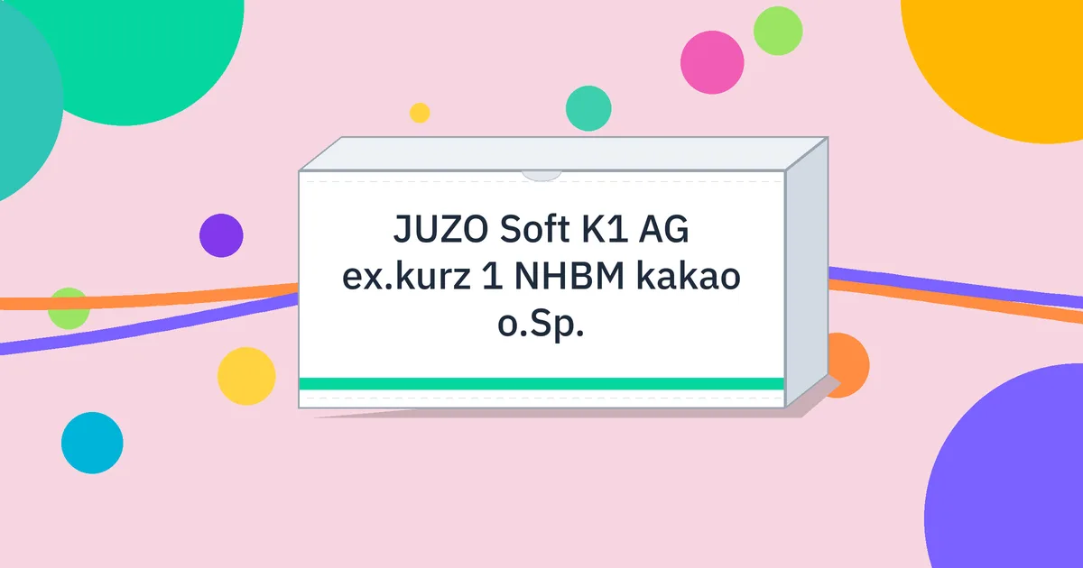 Symbolbild: Packung mit der Aufschrift JUZO Soft K1 AG ex.kurz 1 NHBM kakao o.Sp. (PZN 14996747) – Verfügbarkeit und Bezug in Apotheken in Frankfurt am Main