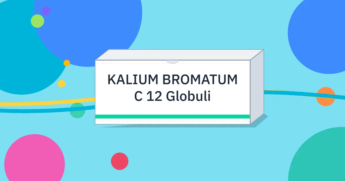 Symbolbild: Packung mit der Aufschrift KALIUM BROMATUM C 12 Globuli (PZN 16696067) – Verfügbarkeit und Bezug in Apotheken in Frankfurt am Main