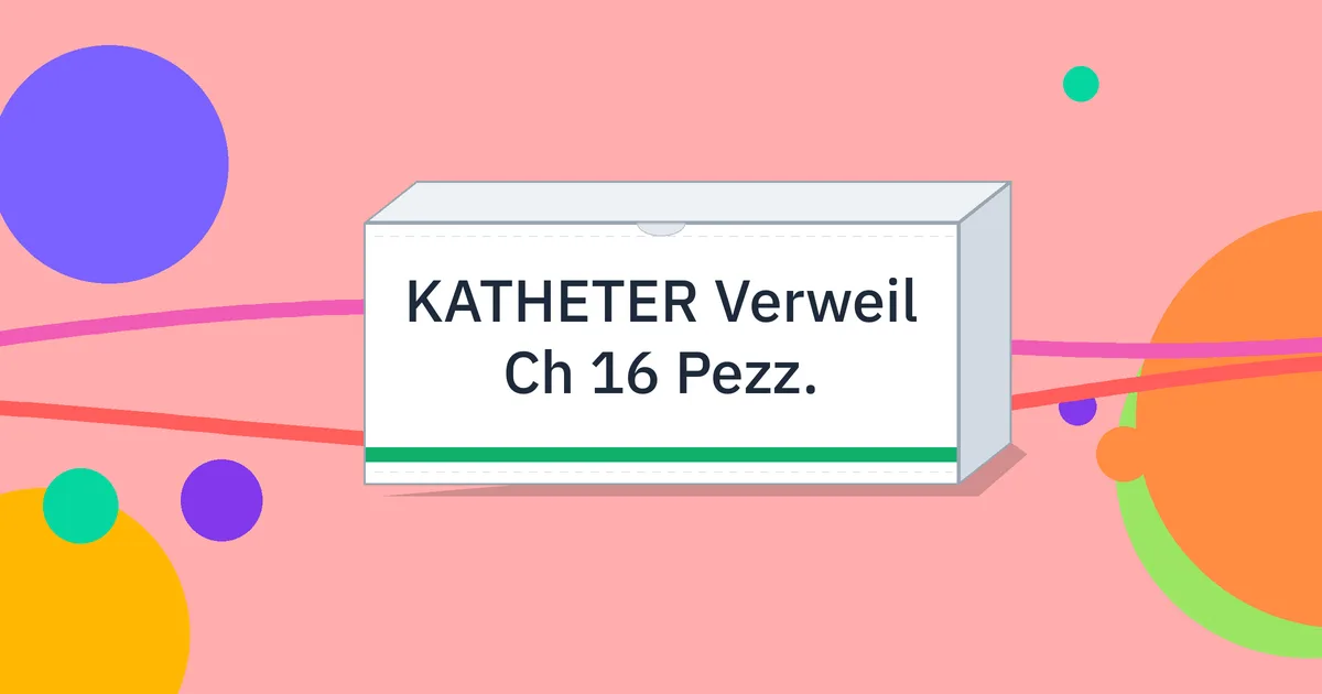 Symbolbild: Packung mit der Aufschrift KATHETER Verweil Ch 16 Pezz. (PZN 01730290) – Verfügbarkeit und Bezug in Apotheken in Frankfurt am Main