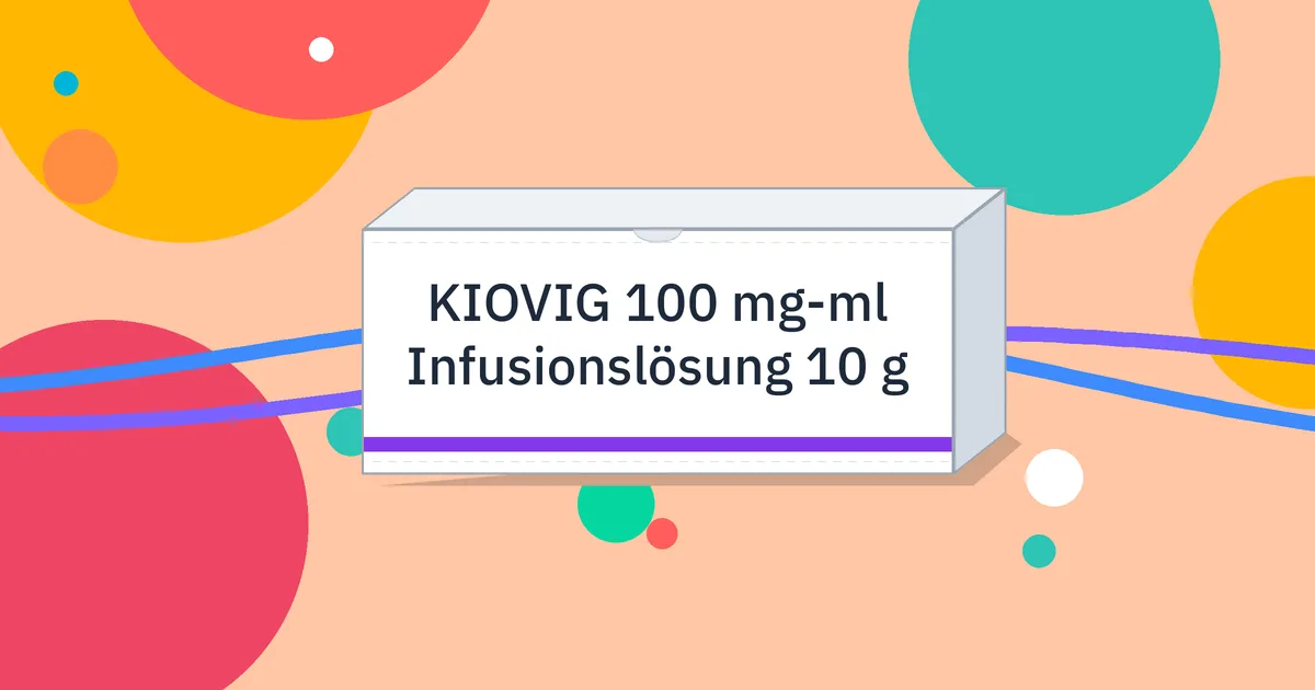 Symbolbild: Packung mit der Aufschrift KIOVIG 100 mg-ml Infusionslösung 10 g (PZN 20023084) – Verfügbarkeit und Bezug in Apotheken in Frankfurt am Main