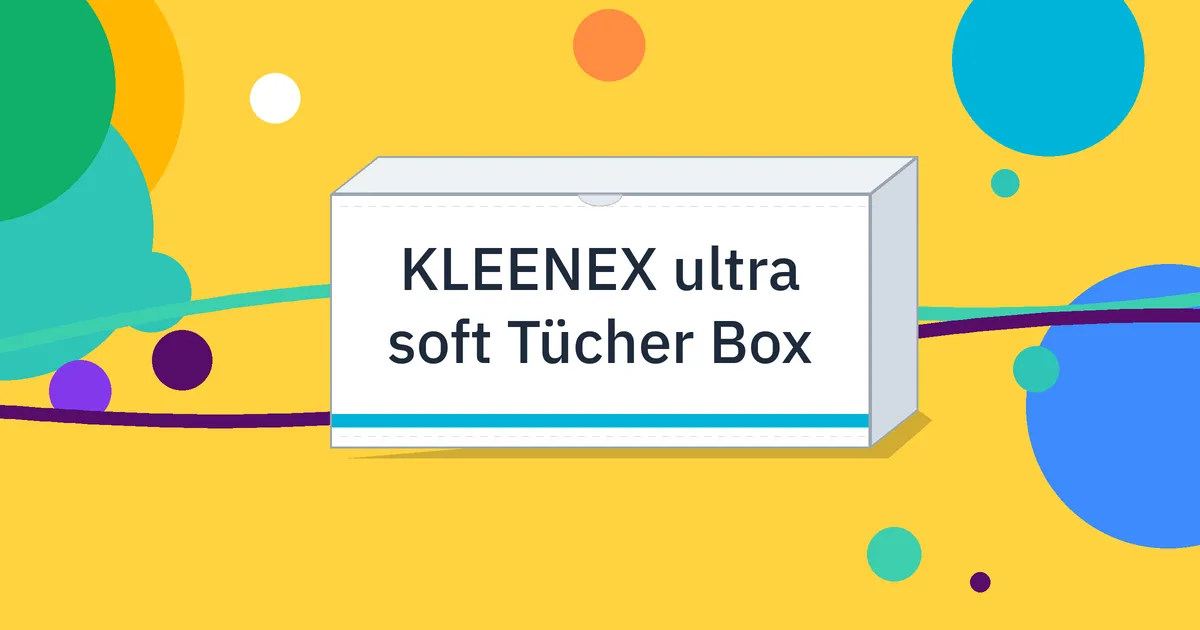 Symbolbild: Packung mit der Aufschrift KLEENEX ultra soft Tücher Box (PZN 18010625) – Verfügbarkeit und Bezug in Apotheken in Frankfurt am Main