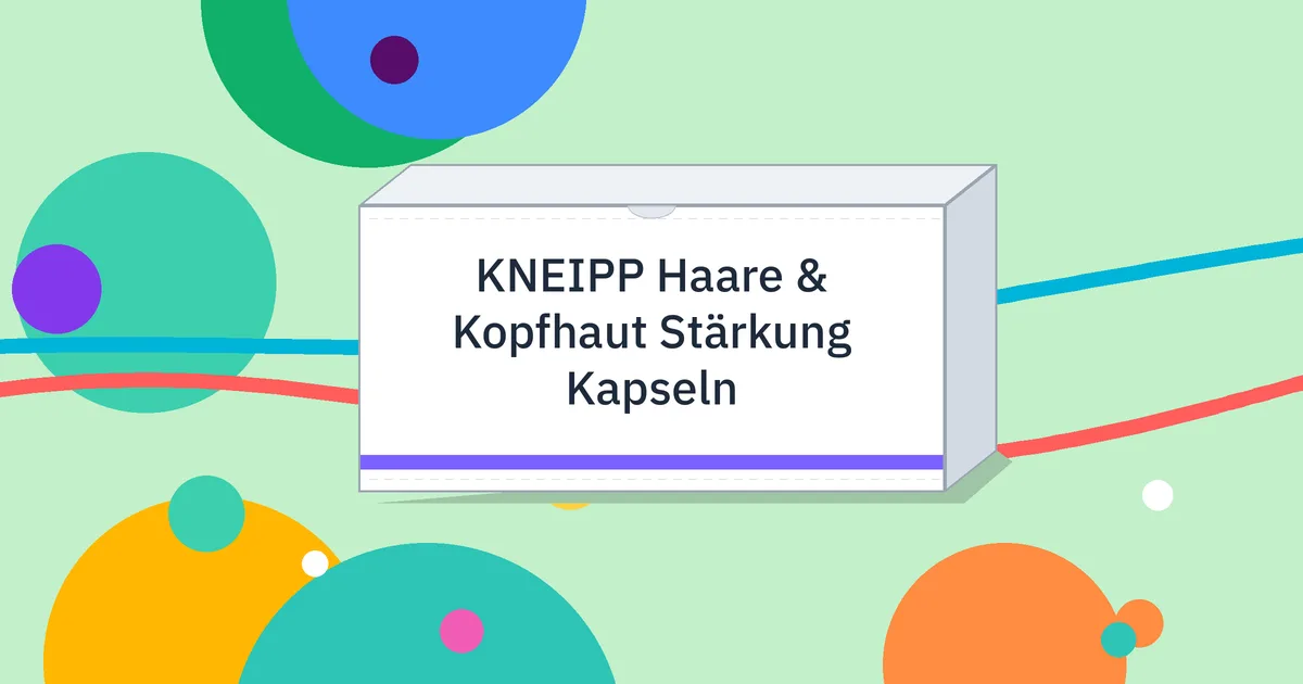 Symbolbild: Packung mit der Aufschrift KNEIPP Haare & Kopfhaut Stärkung Kapseln (PZN 17854953) – Verfügbarkeit und Bezug in Apotheken in Frankfurt am Main