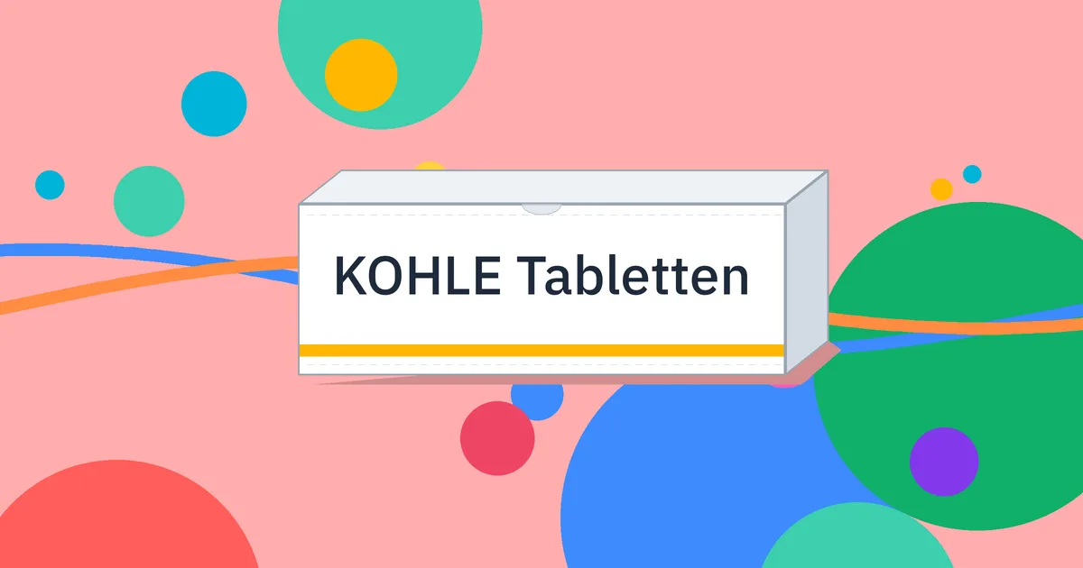 Symbolbild: Packung mit der Aufschrift KOHLE Tabletten (PZN 04257380) – Verfügbarkeit und Bezug in Apotheken in Frankfurt am Main