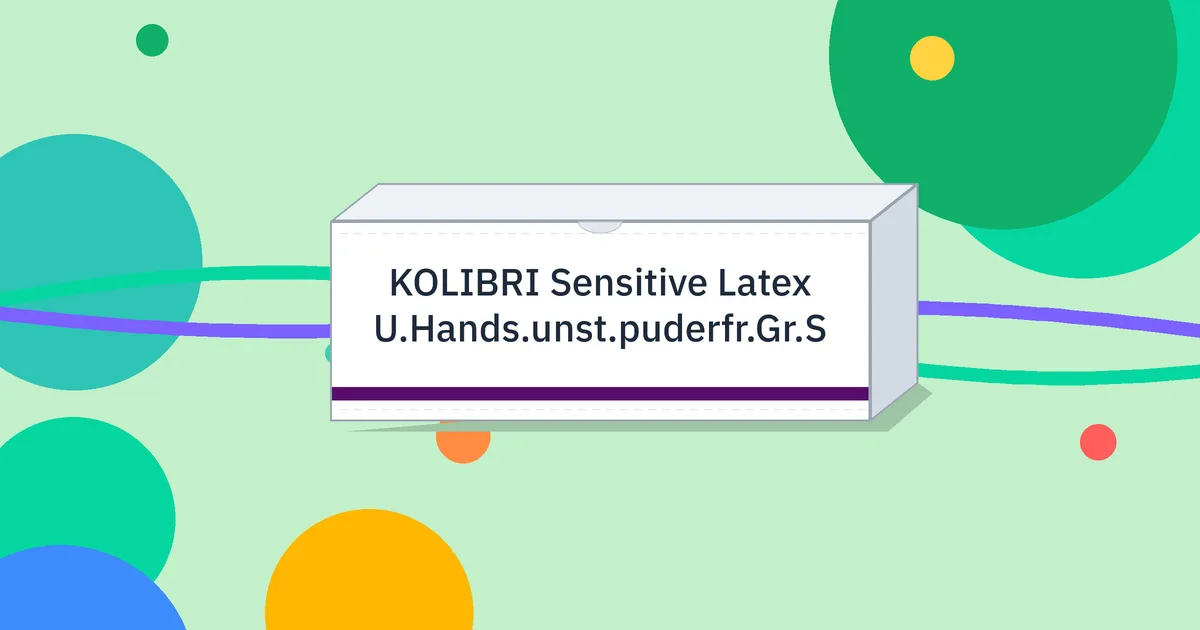 Symbolbild: Packung mit der Aufschrift KOLIBRI Sensitive Latex U.Hands.unst.puderfr.Gr.S (PZN 15564487) – Verfügbarkeit und Bezug in Apotheken in Frankfurt am Main