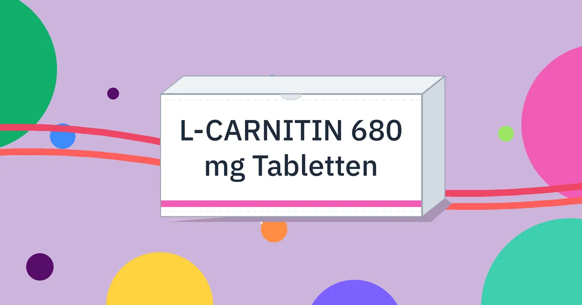 Symbolbild: Packung mit der Aufschrift L-CARNITIN 680 mg Tabletten (PZN 17862409) – Verfügbarkeit und Bezug in Apotheken in Frankfurt am Main