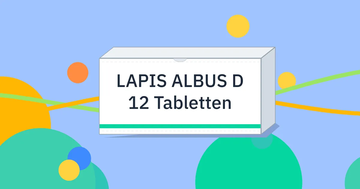 Symbolbild: Packung mit der Aufschrift LAPIS ALBUS D 12 Tabletten (PZN 07171911) – Verfügbarkeit und Bezug in Apotheken in Frankfurt am Main