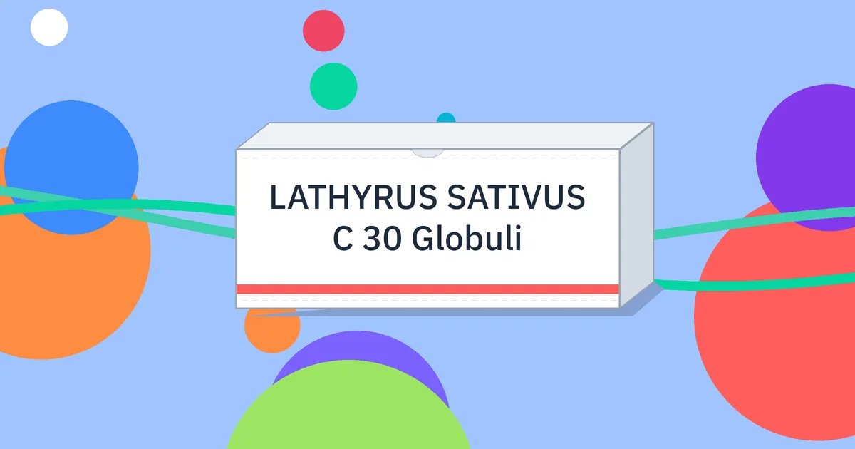 Symbolbild: Packung mit der Aufschrift LATHYRUS SATIVUS C 30 Globuli (PZN 04224096) – Verfügbarkeit und Bezug in Apotheken in Frankfurt am Main