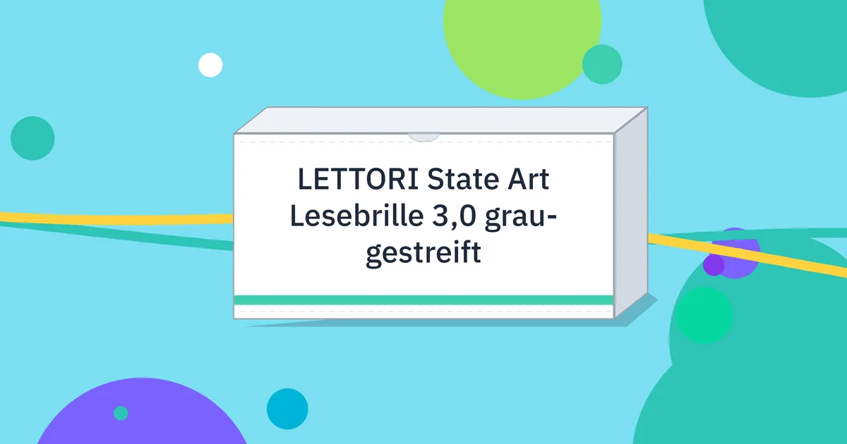 Symbolbild: Packung mit der Aufschrift LETTORI State Art Lesebrille 3,0 grau-gestreift (PZN 11118294) – Verfügbarkeit und Bezug in Apotheken in Frankfurt am Main