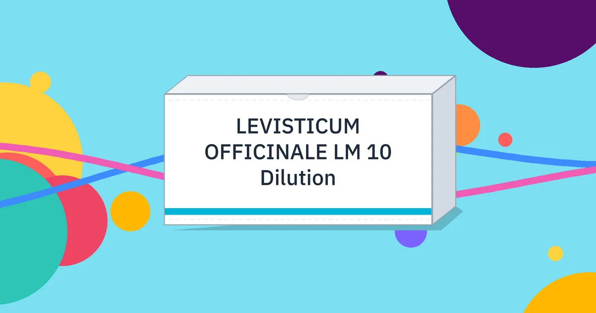 Symbolbild: Packung mit der Aufschrift LEVISTICUM OFFICINALE LM 10 Dilution (PZN 13528228) – Verfügbarkeit und Bezug in Apotheken in Frankfurt am Main
