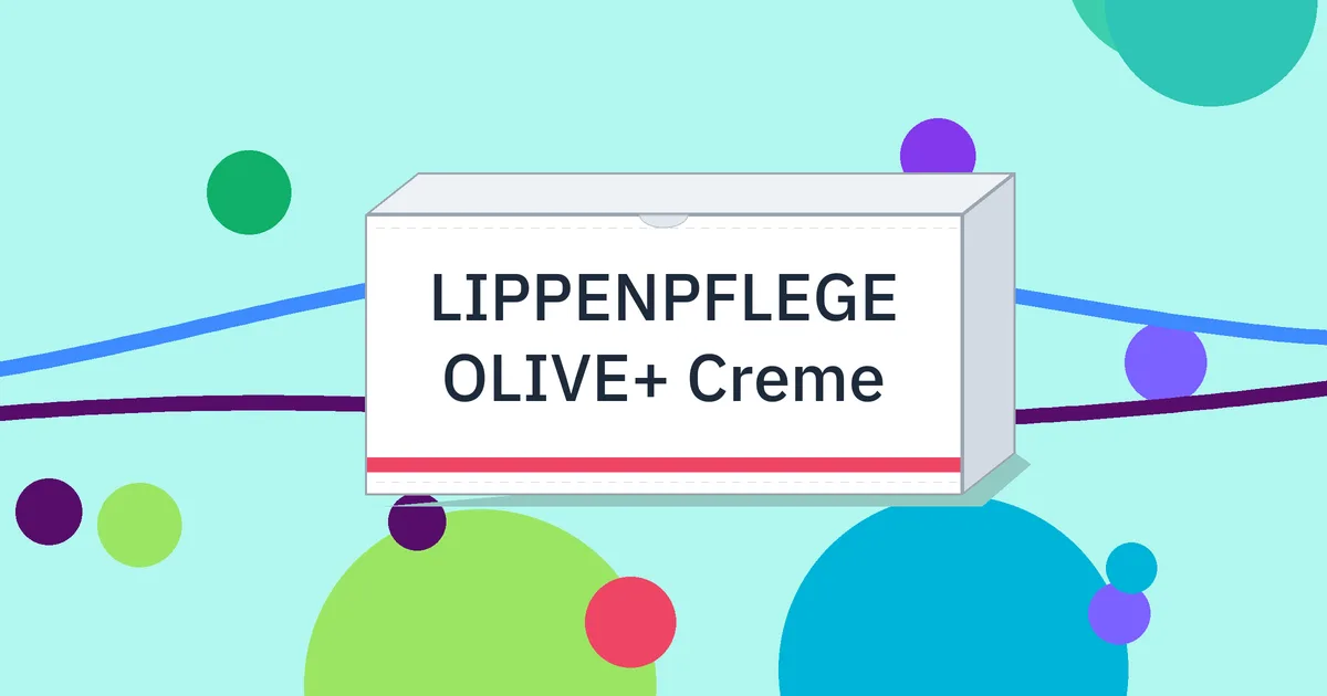 Symbolbild: Packung mit der Aufschrift LIPPENPFLEGE OLIVE+ Creme (PZN 17429138) – Verfügbarkeit und Bezug in Apotheken in Frankfurt am Main