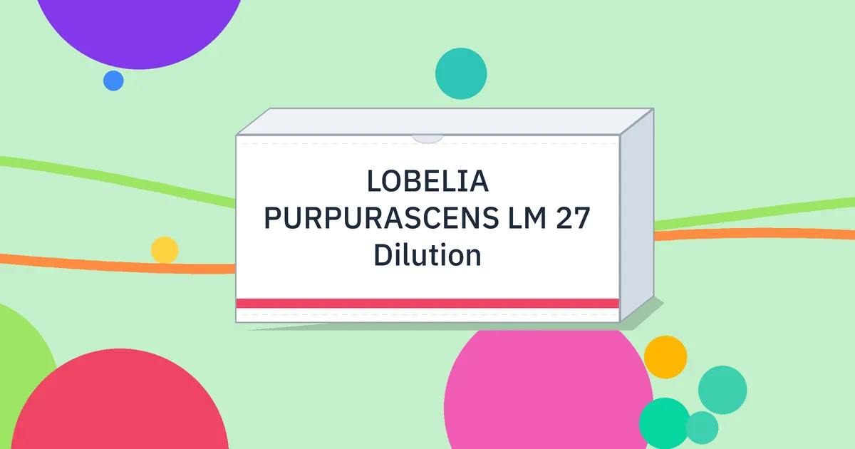 Symbolbild: Packung mit der Aufschrift LOBELIA PURPURASCENS LM 27 Dilution (PZN 13534499) – Verfügbarkeit und Bezug in Apotheken in Frankfurt am Main