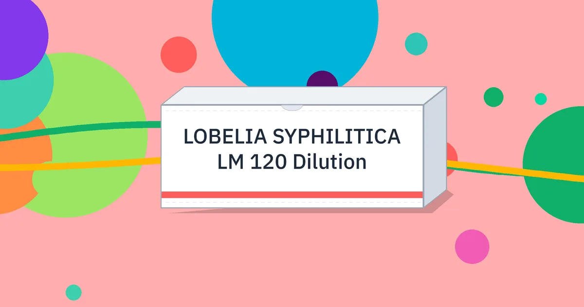 Symbolbild: Packung mit der Aufschrift LOBELIA SYPHILITICA LM 120 Dilution (PZN 13535116) – Verfügbarkeit und Bezug in Apotheken in Frankfurt am Main