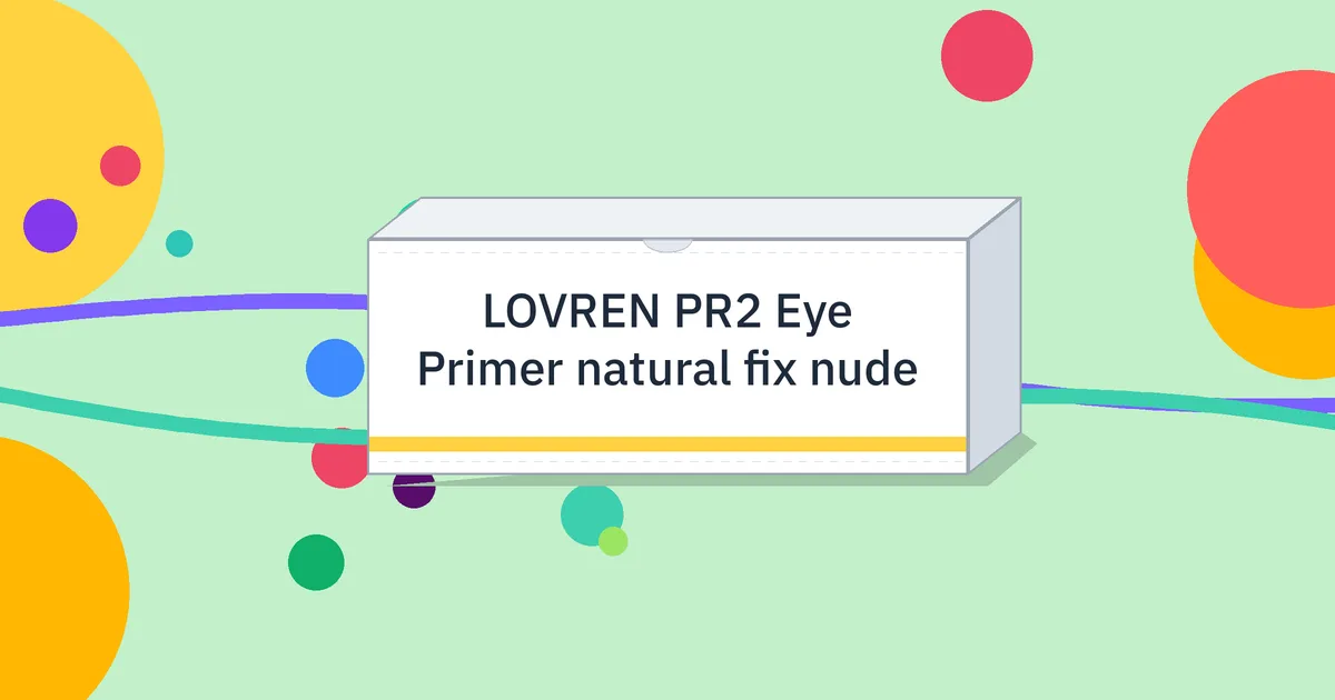 Symbolbild: Packung mit der Aufschrift LOVREN PR2 Eye Primer natural fix nude (PZN 20031474) – Verfügbarkeit und Bezug in Apotheken in Frankfurt am Main